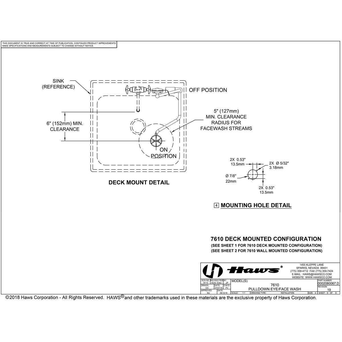 Haws 7610 Barrier Free Swing-Down Eyewash Station | EyewashDirect.com