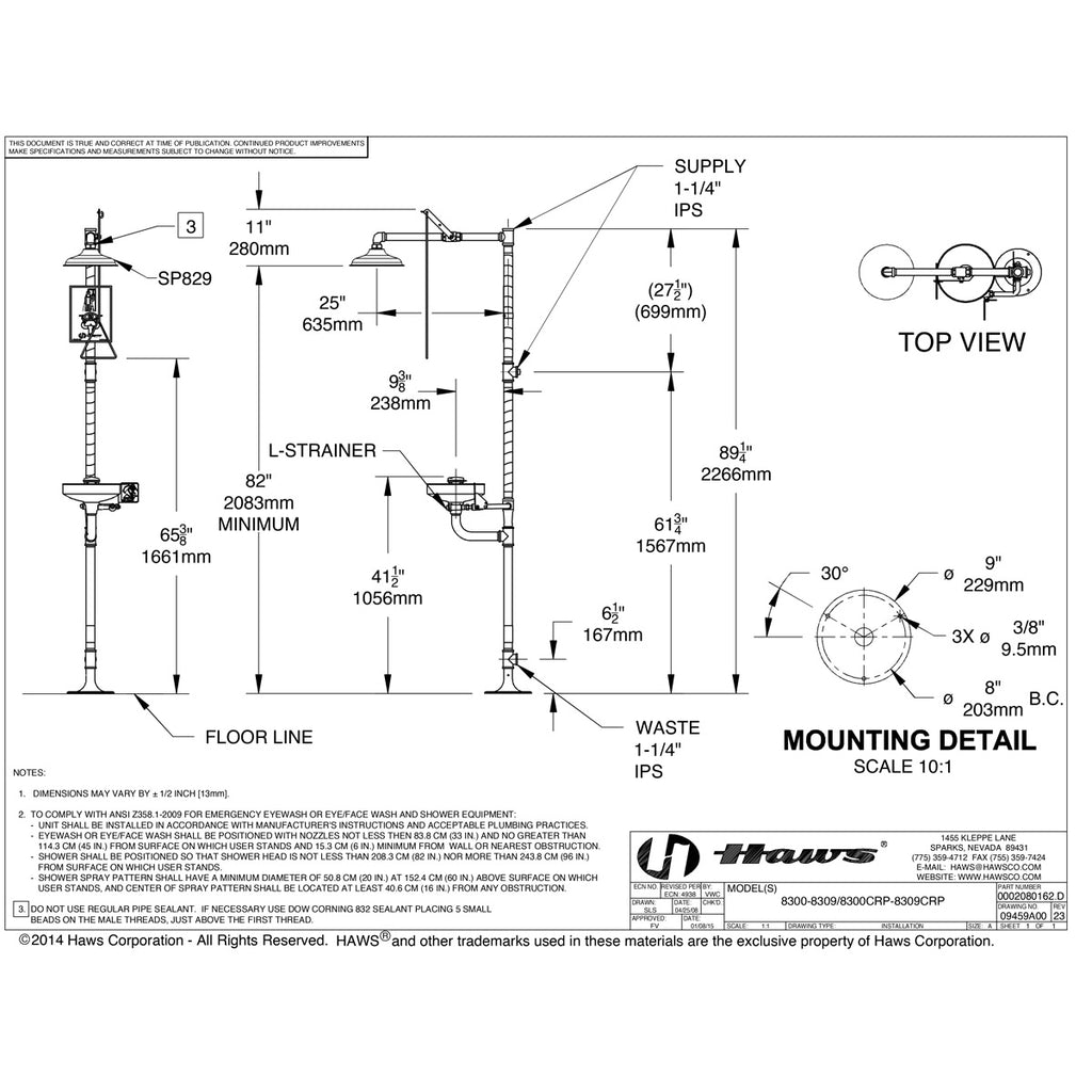 Haws 8300-8309 Loop Assembly | EyewashDirect.com